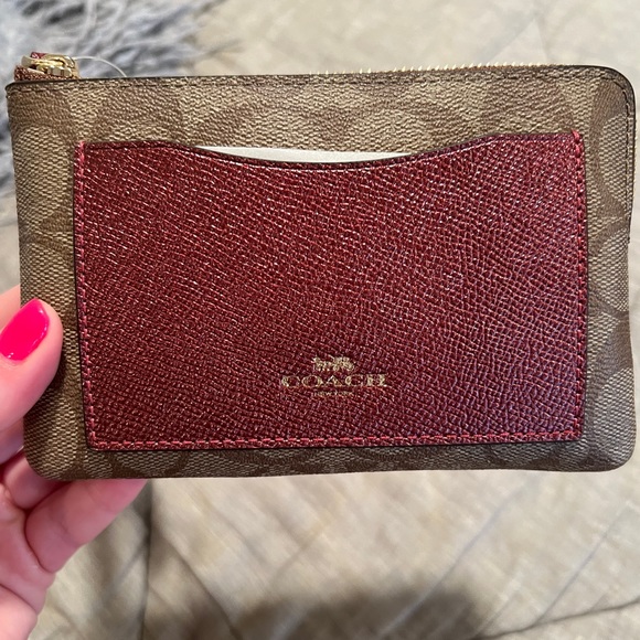Coach | Bags | Coach Small Wallet In Signature Canvas | Poshmark